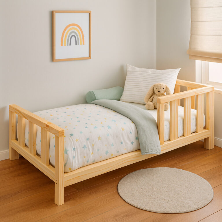 Cama de Transición Natural (Incluye colchón) – Camas para Niños 160×80 ...