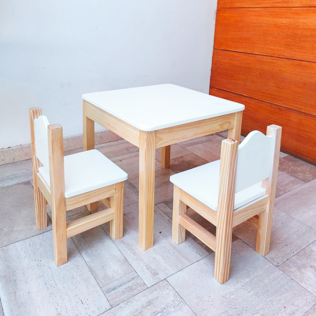 Mesa Infantil Montessori Incluye 2 sillas – Muebles para Niños – Mundo ...